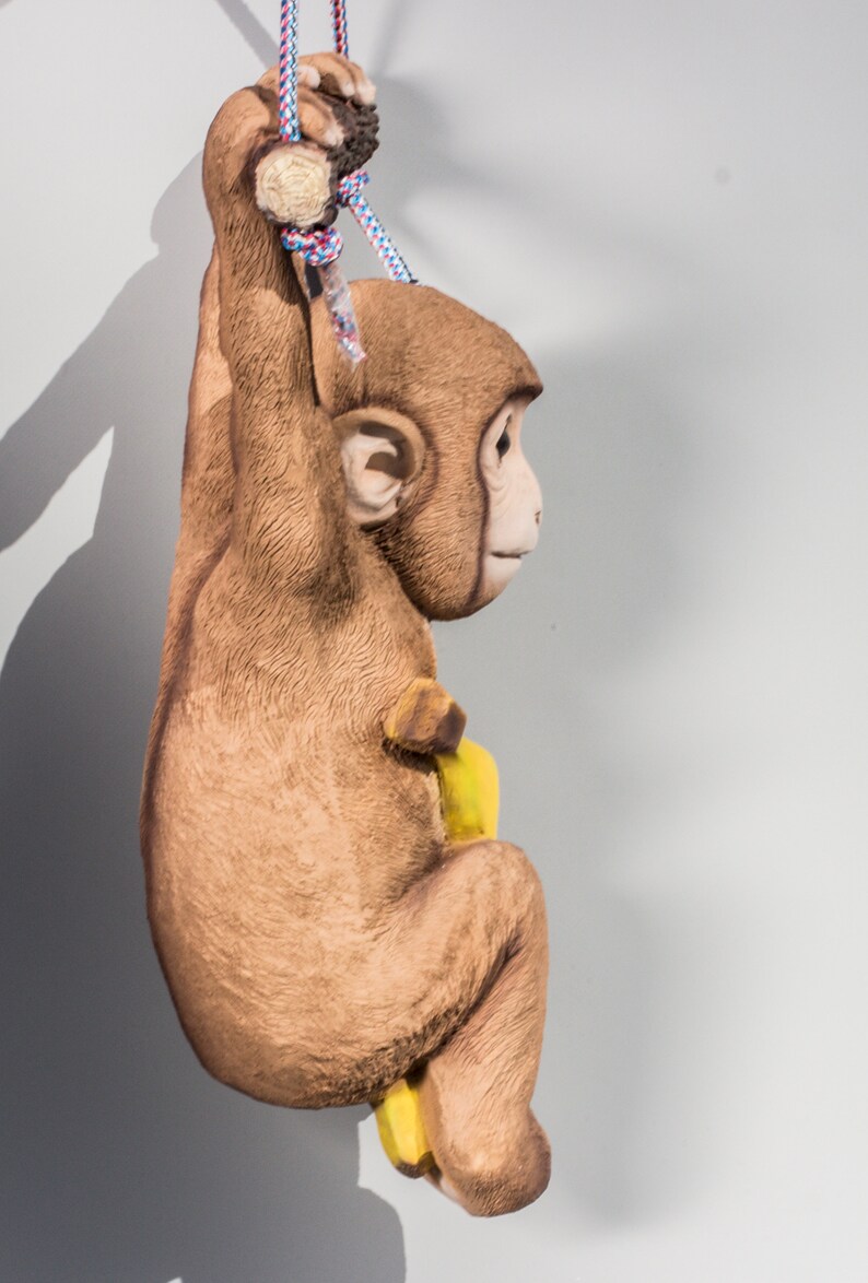 Hanging Monkey chimpanzee Statue tree Branch Decorations - Etsy