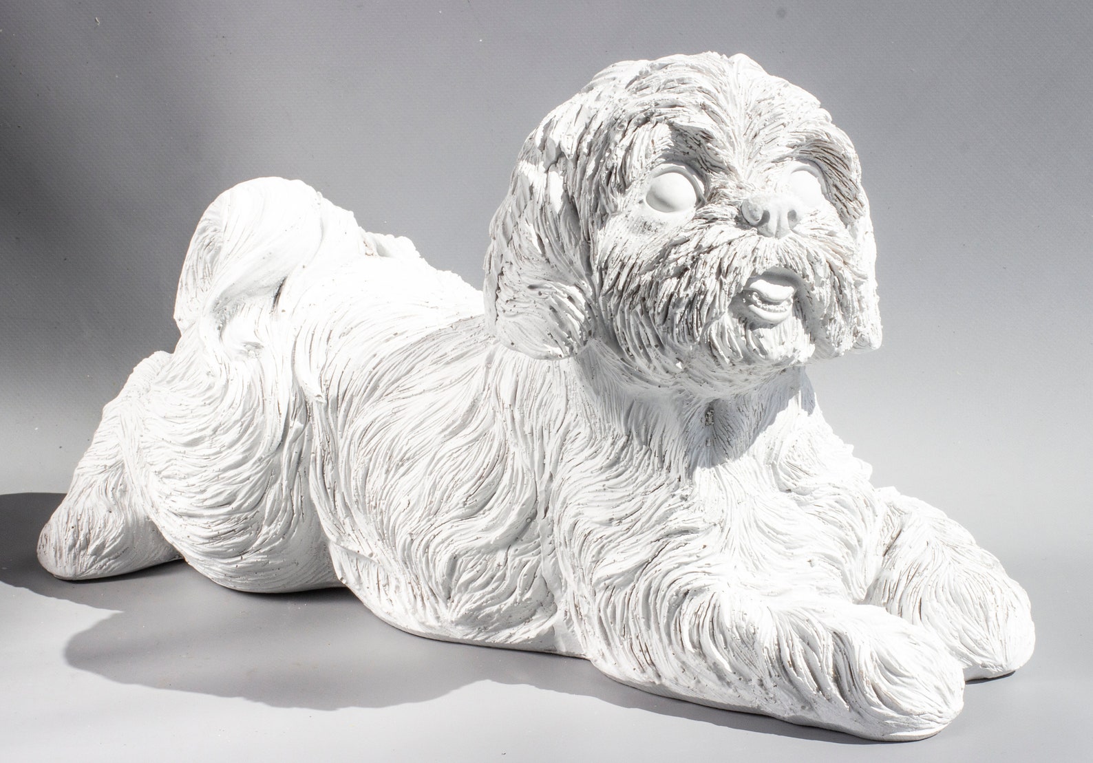 Maltese Urn Unpainted *dog Memorial Ready to Paint *bolonka Cremation ...