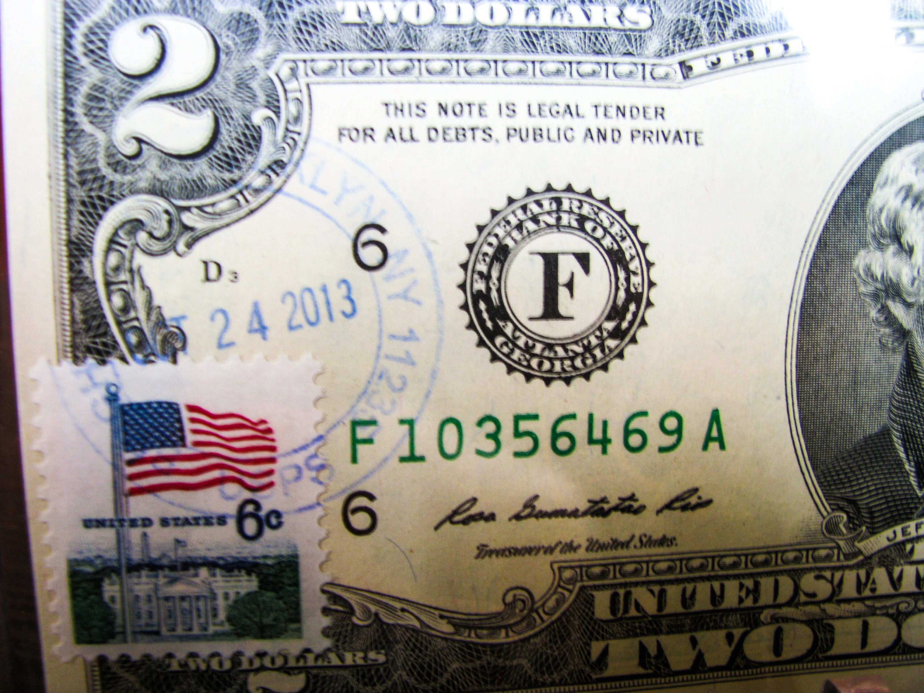 2 Dollar Bill two Dollar Note federal Reserve Bank paper - Etsy