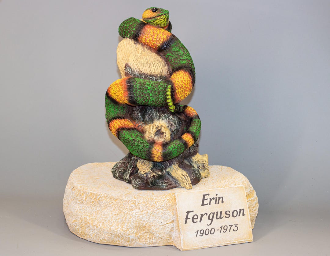 Snake Tree Cremation Urn *special Memorial Statue Human Ashes *adult ...