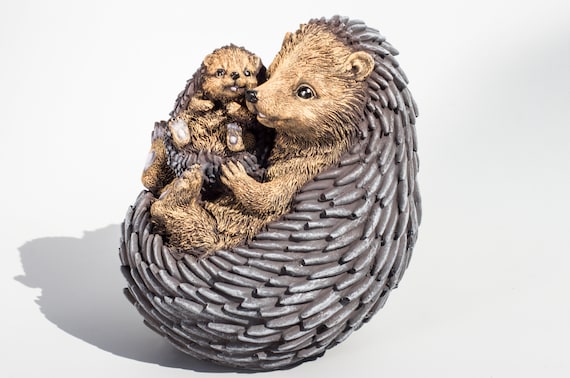 Hedgehog Garden Statue wildlife Sculpture outdoor Decor - Etsy