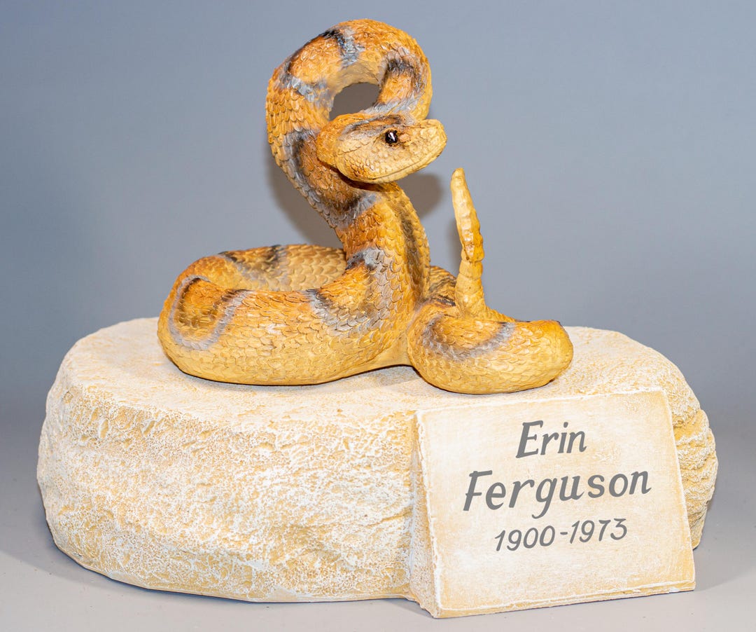 Snake Urn Human Ashes *unusual Home Cremation Memorial Statue *wildlife ...
