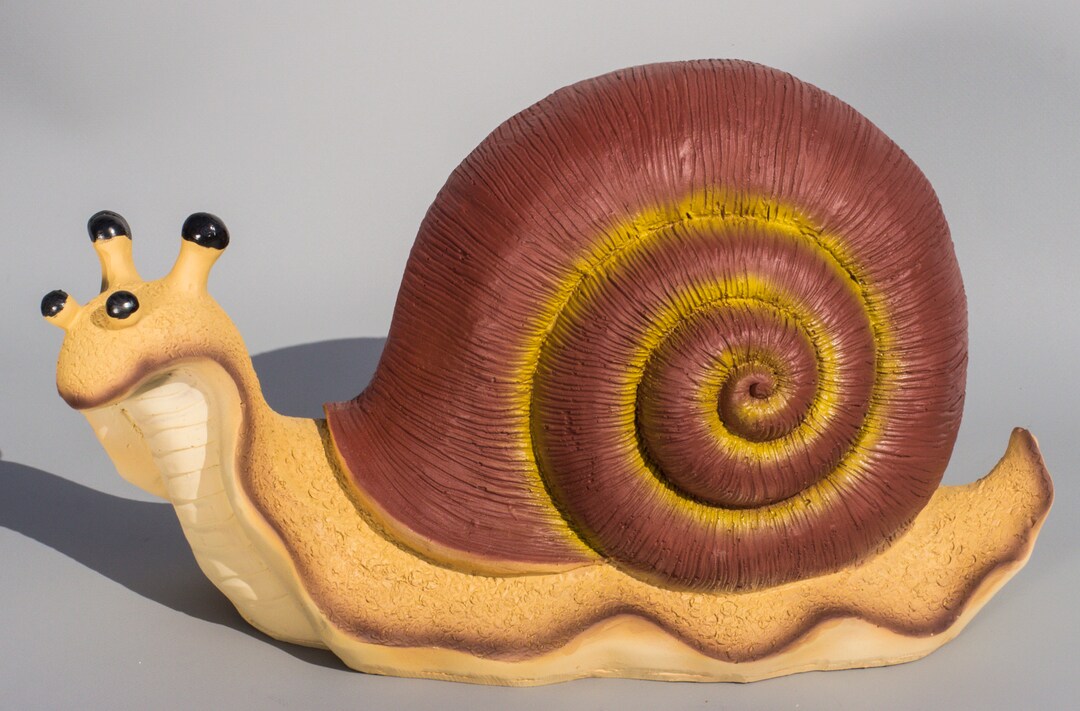 Snail Statue *slug Flowerbed Keepsake *mollusk Memorial Figure *outdoor ...