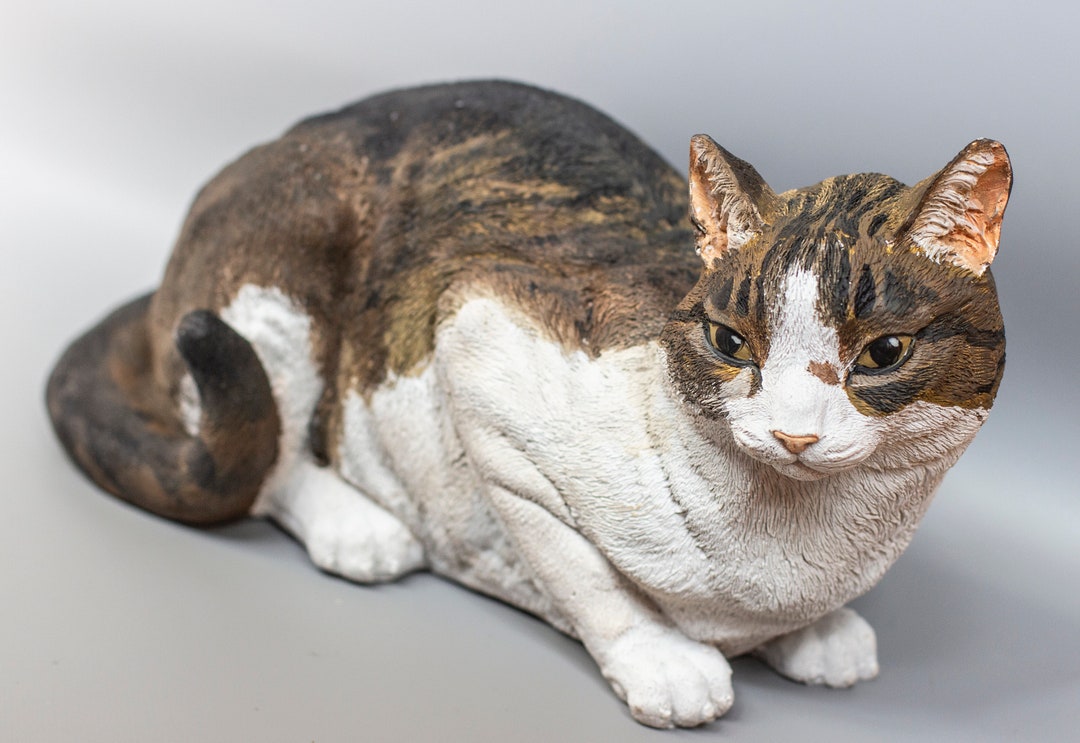 Cat Urn Custom Paint *cremation Statue Ashes Holder *pet Memorial ...