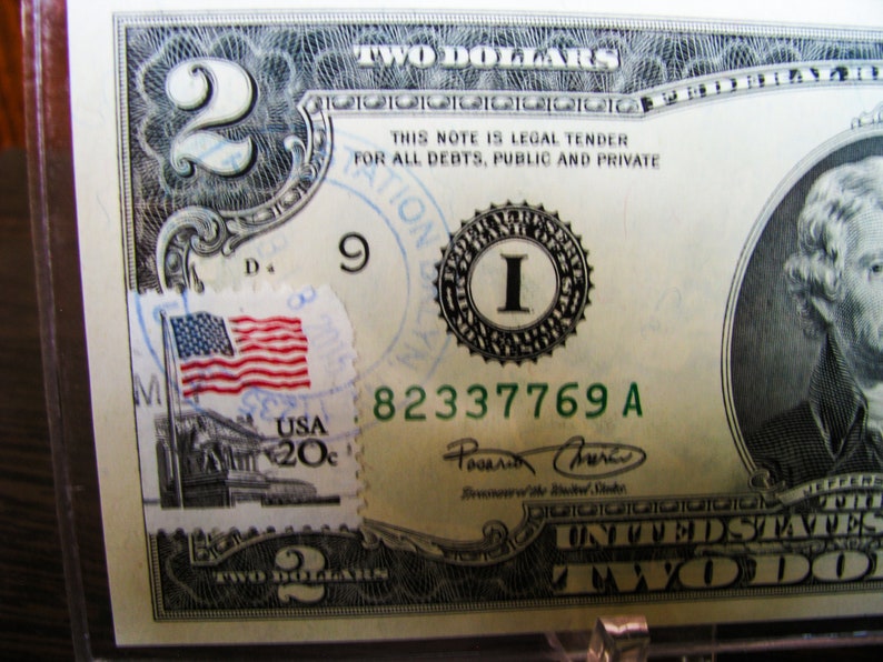 Currency Notes US 2 Dollar Bill federal Reserve Bank paper - Etsy