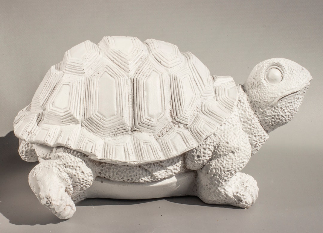 Turtle Urn for Ashes Unpainted tortoise Memorial Statue Ready to Paint ...