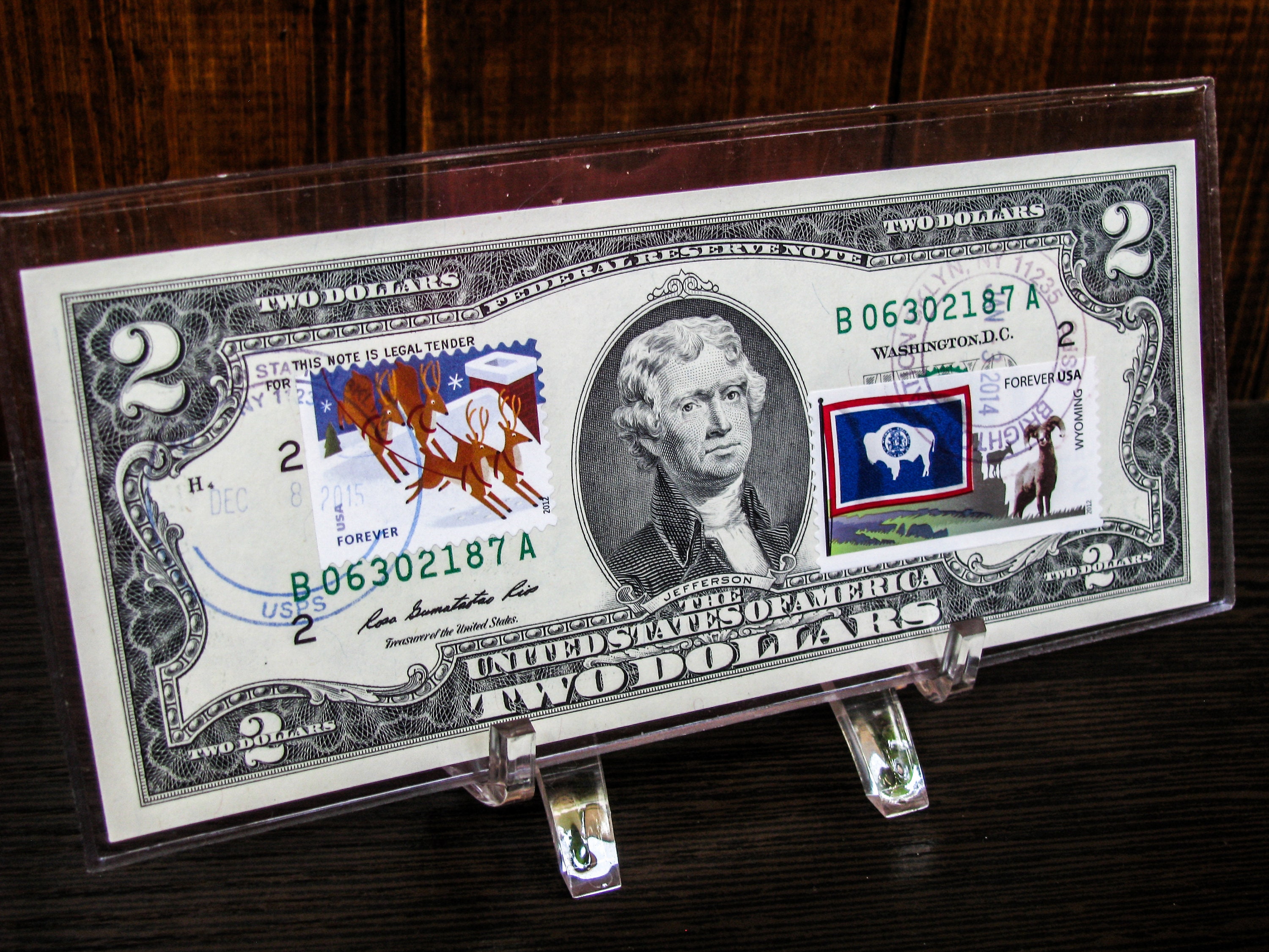 Two Dollar Note *2 Dollar Bill Sramp *currency Collection *paper Money ...