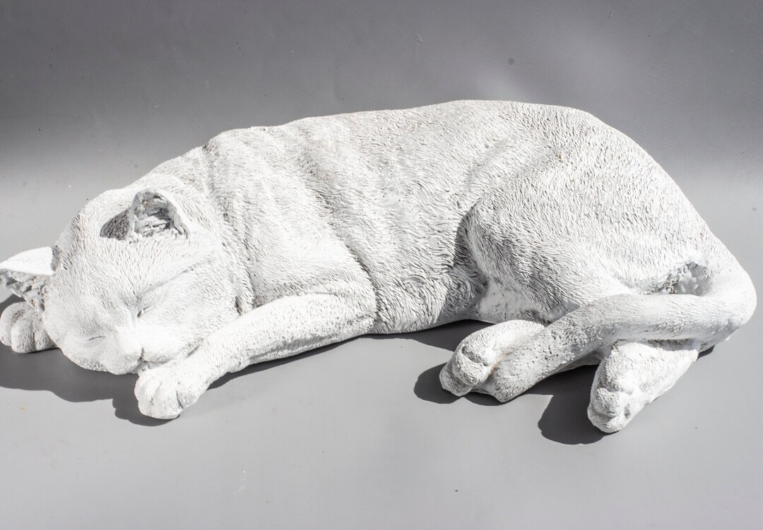 Cremation Urn Cat Unpainted *pet Memorial Statue Ready to Paint ...