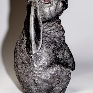 Black Rabbit Statue *lop Eared Bunny *keepsake Memorial Animal *pet ...