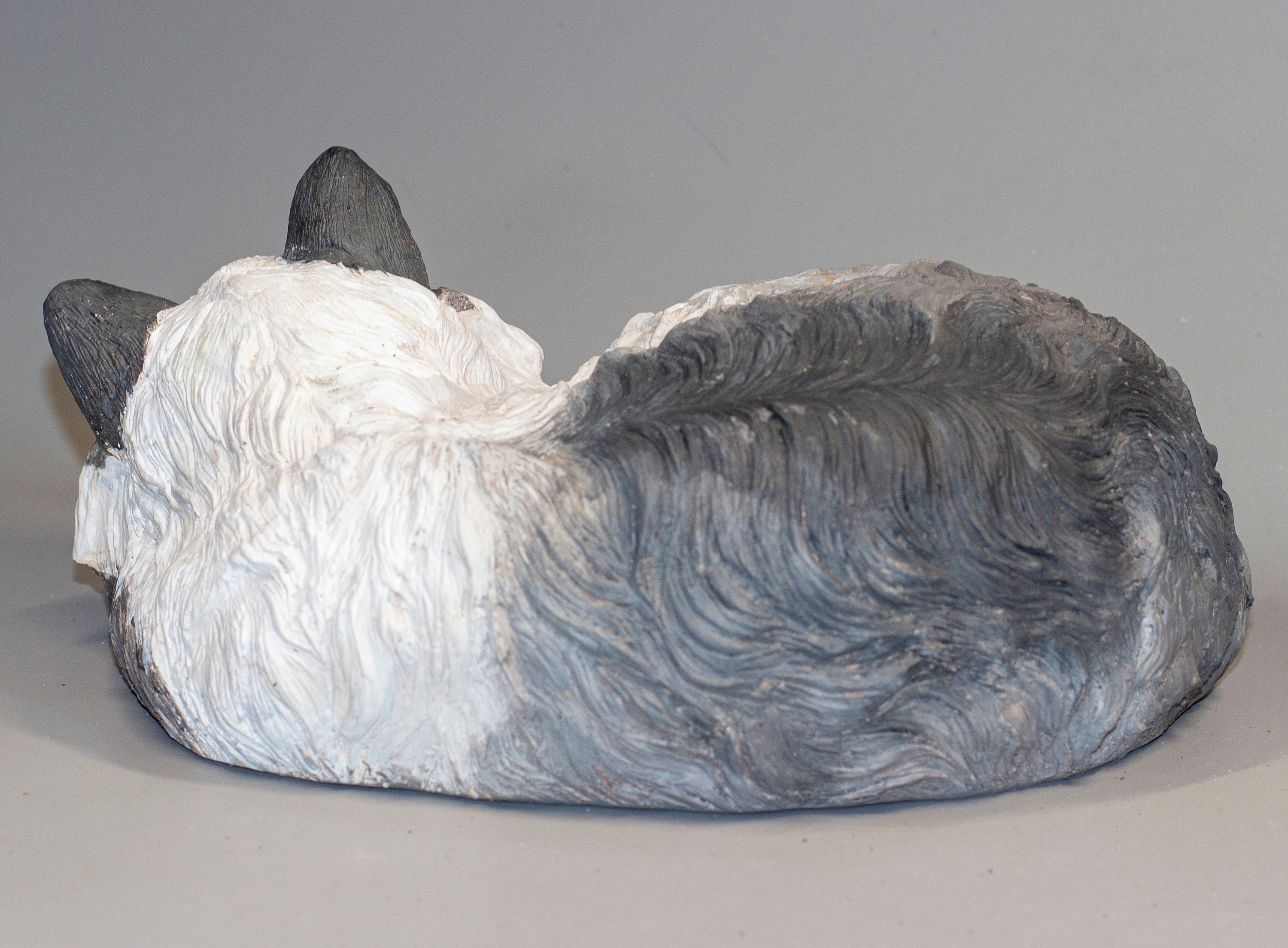 Longhaired Sleeping Cat Urn *unique Pet Memorial Custom Paint ...