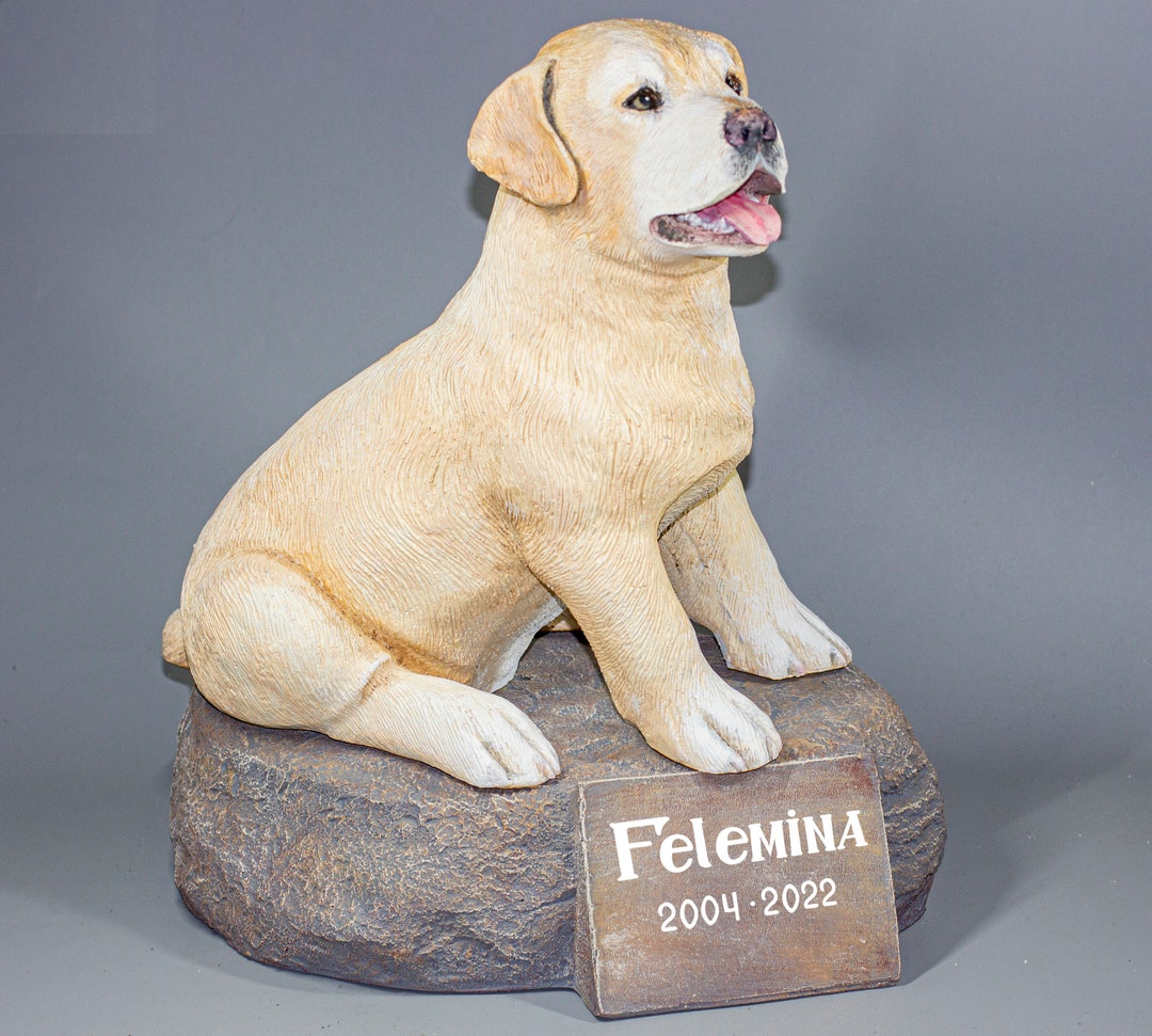 Labrador Urn *cremation Statue Pet Ashes Holder *dog Memorial Stone ...