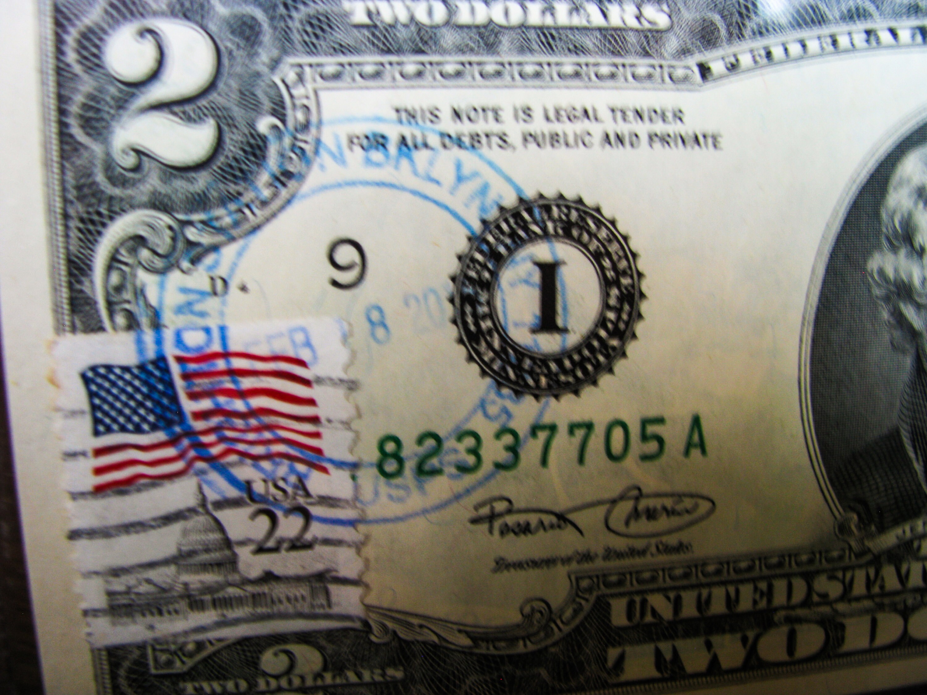 Currency Notes US 2 Dollar Bill federal Reserve Note two - Etsy