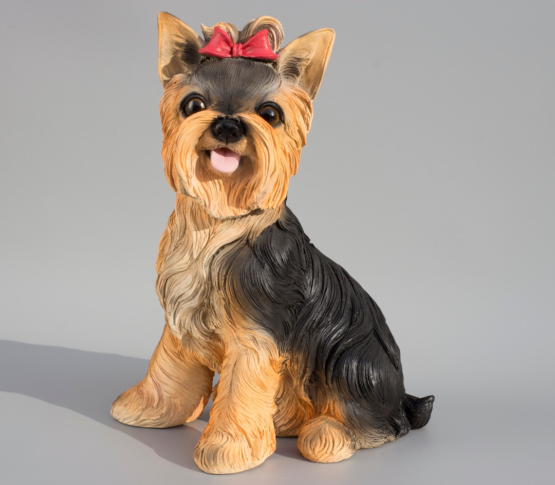 Yorkshire Terrier Statue yorkie Memorial Garden outdoor Funeral ...