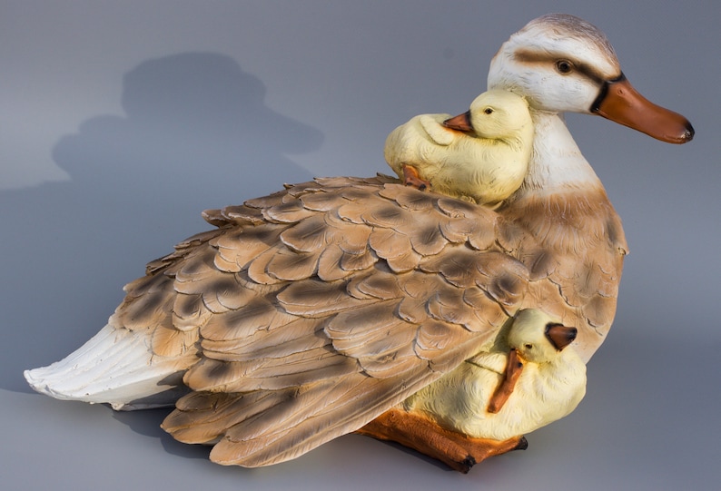 Duck Sculpture *mallard Figurine *garden Statue Bird *wildlife Duckling ...