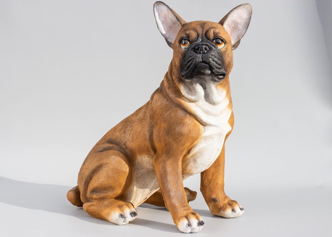 French Bulldog Urn *pet Memorial Statue *cremation Casket Dog Ashes ...