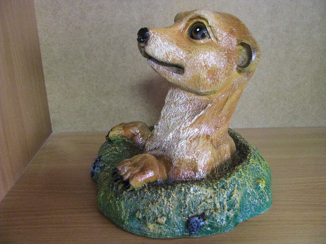 Wildlife Sculpture Meerkat Figurine African Animal Statue | Etsy
