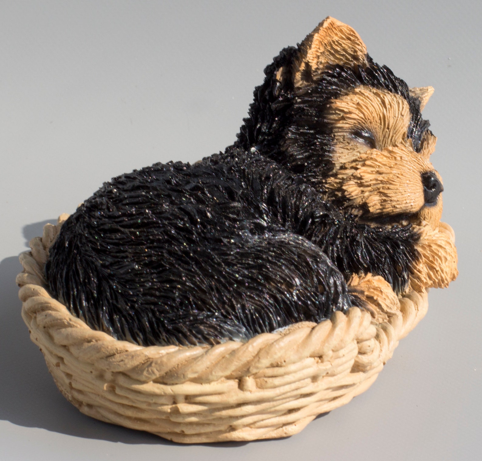 Yorkshire Terrier Statue *sleeping Dog Memorial *puppy Sculpture *home ...
