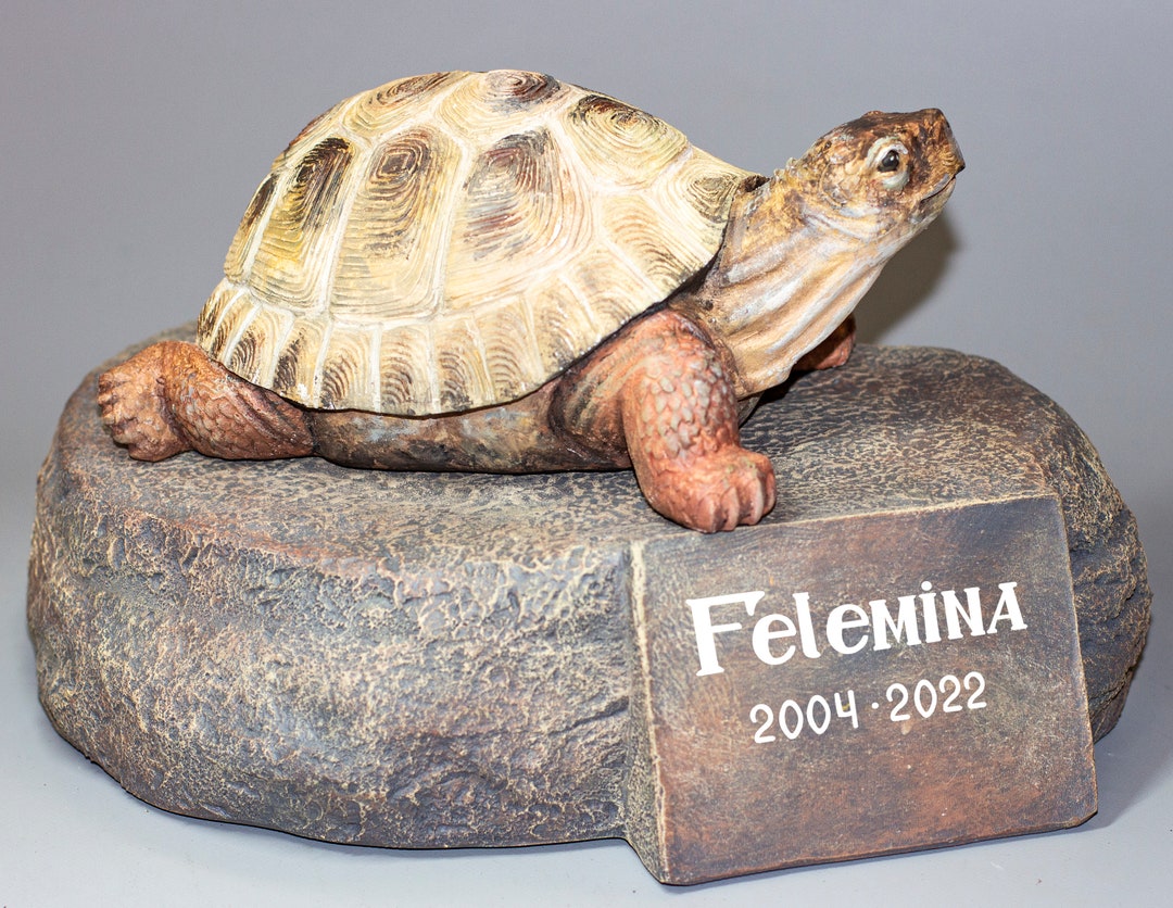 Unique Turtle Urn tortoise Memorial Headstone Plaque cremation Statue ...