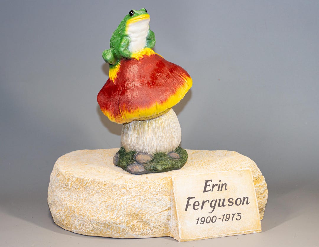 Mushroom Urn *cremation Statue Frog Adult Human Ashes *unusual Keepsake ...