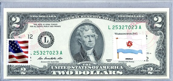 US Dollar Bill paper Money US federal Reserve Note two | Etsy