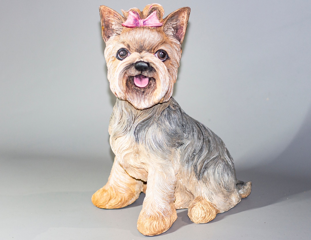 Yorkie Urn Ashes cremation Statue Pet dog Memorial Keepsake - Etsy