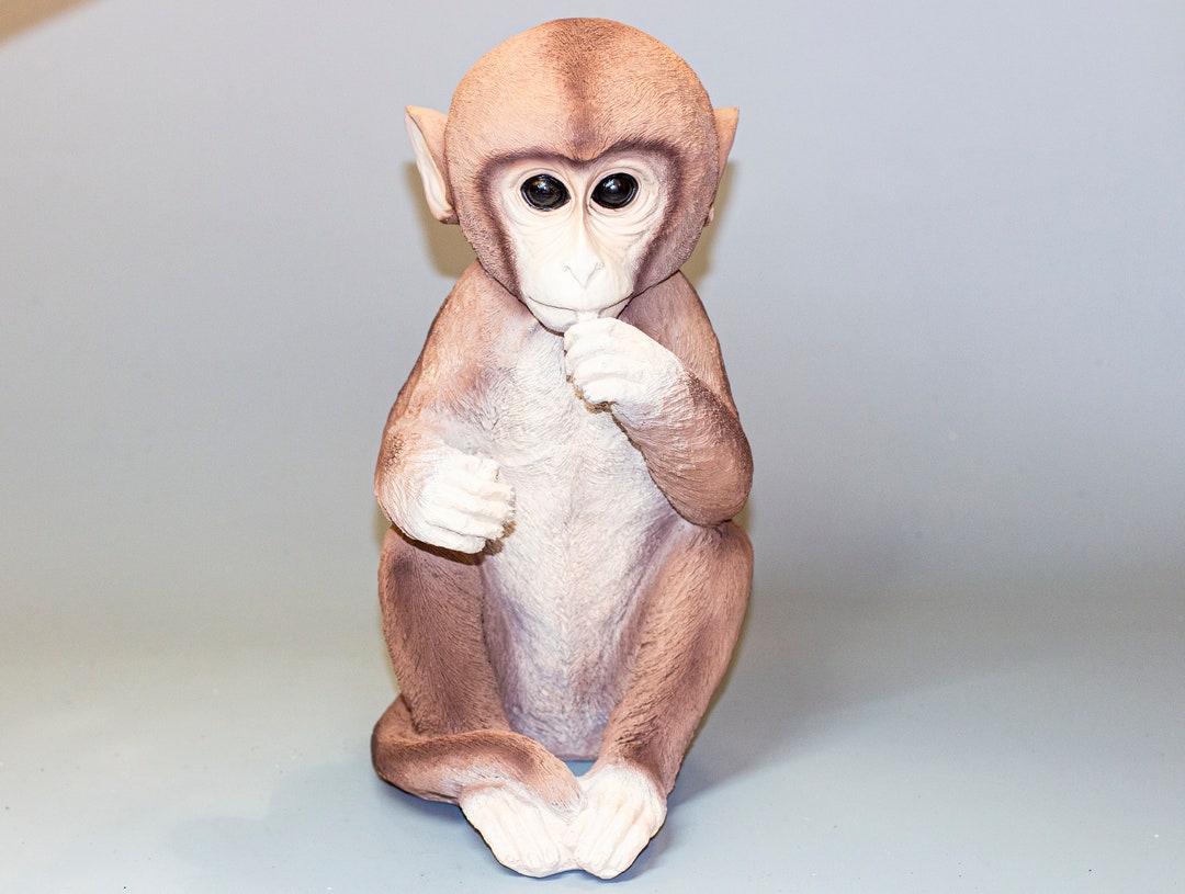 Monkey Memorial Statue *chimpanzee Figurine *wildlife Garden Sculpture ...