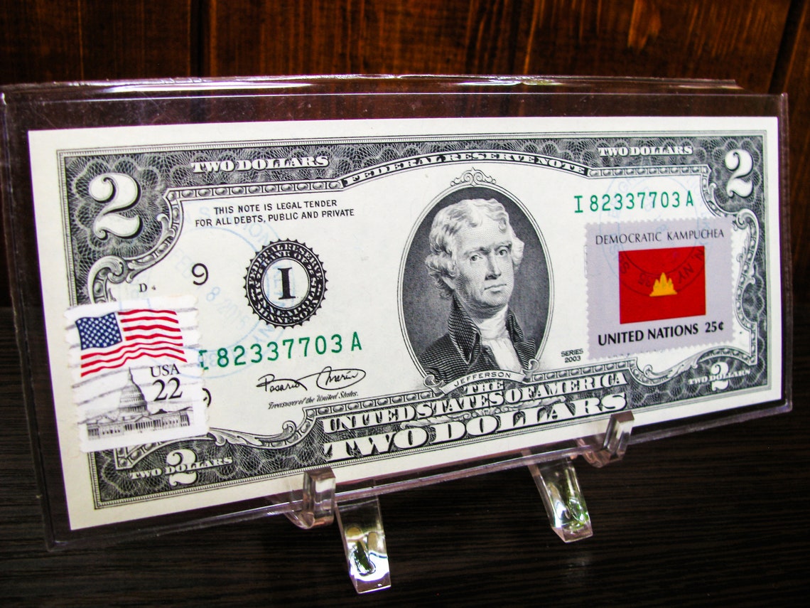 Two Dollar Stamps US 2 Dollar Bill Paper Money Currency | Etsy