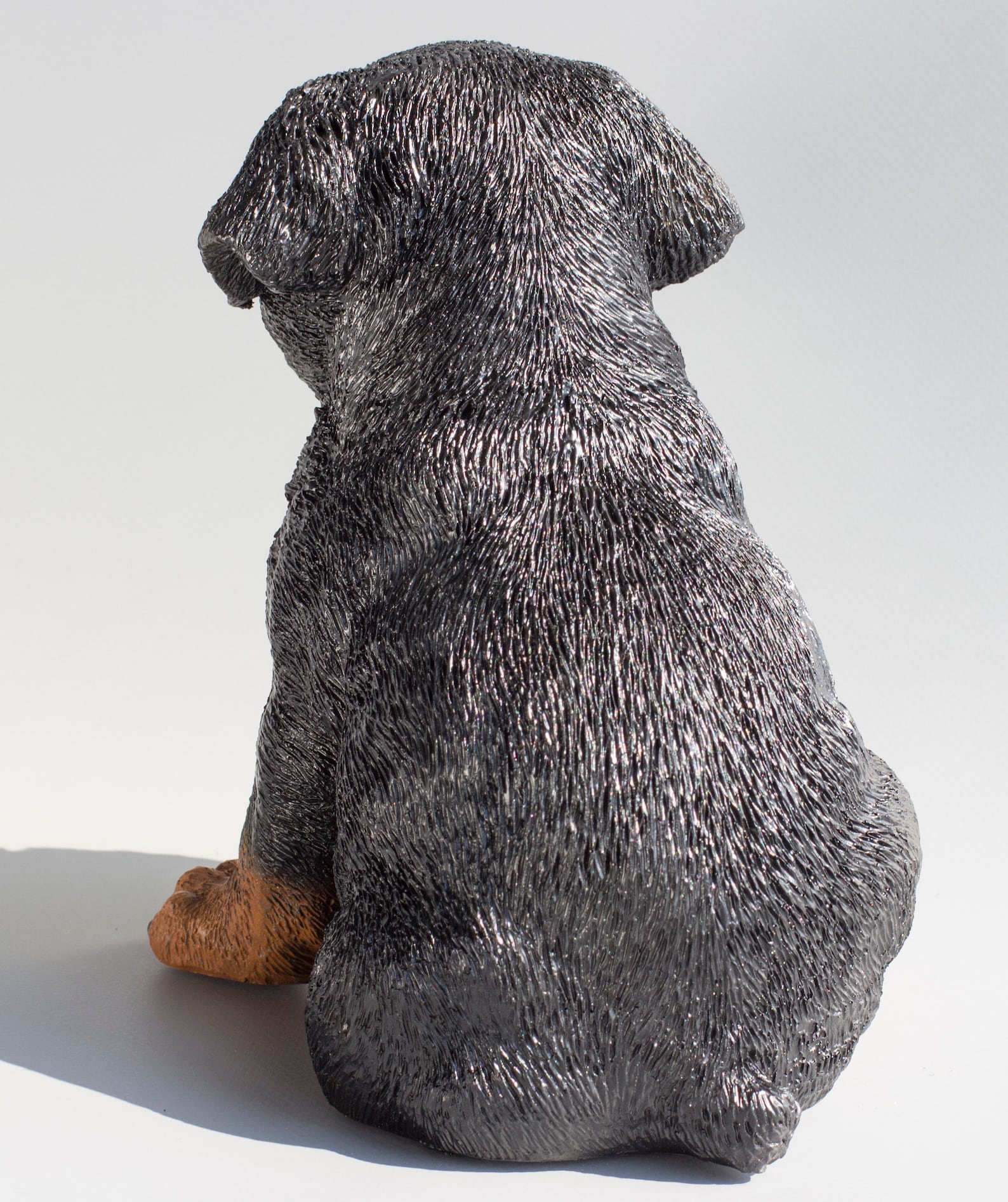 Rottweiler Sculpture *memorial Dog Statue *sitting Puppy Realistic Home ...