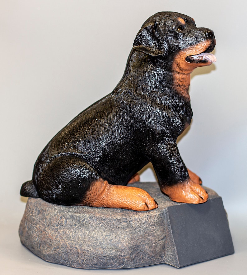 Rottweiler Urn *cremation Statue Pet Ashes Holder *dog Loss Memorial ...