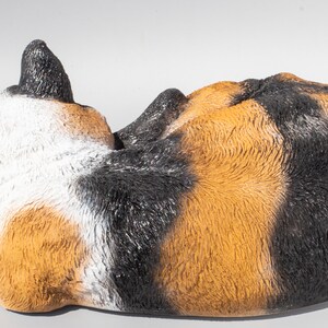 Calico Cat Urn *sleeping Pet Memorial *cremation Statue Ashes Holder ...