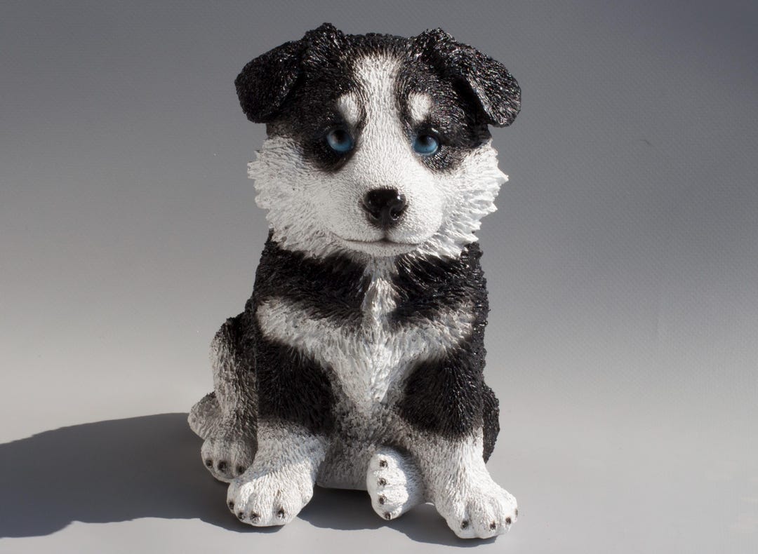 Siberian Husky Dog Piggy Bank Figurine *unusual Money Pot Cash Storage ...