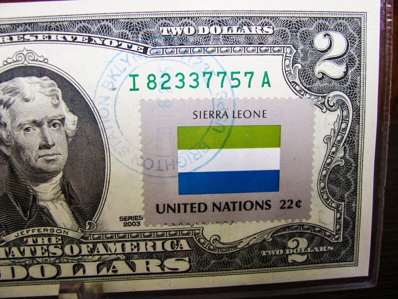 Two Dollar Bill US 2 Dollar Stamp Paper Money Federal | Etsy