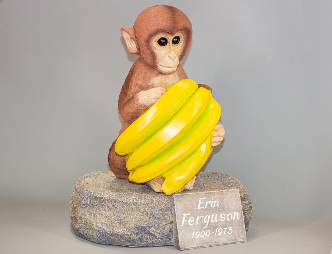 Monkey Cremation Urn Human Ashes *adult Remains Memorial Statue ...