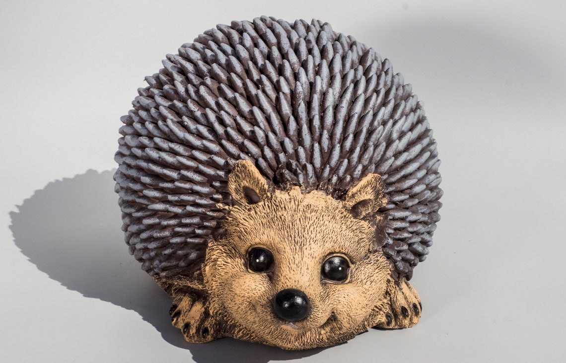 Hedgehog Garden Statue wildlife Sculpture outdoor - Etsy