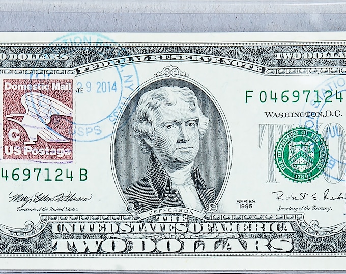Two Dollar Stamp paper Money Currency 2 Dollar Bill US - Etsy