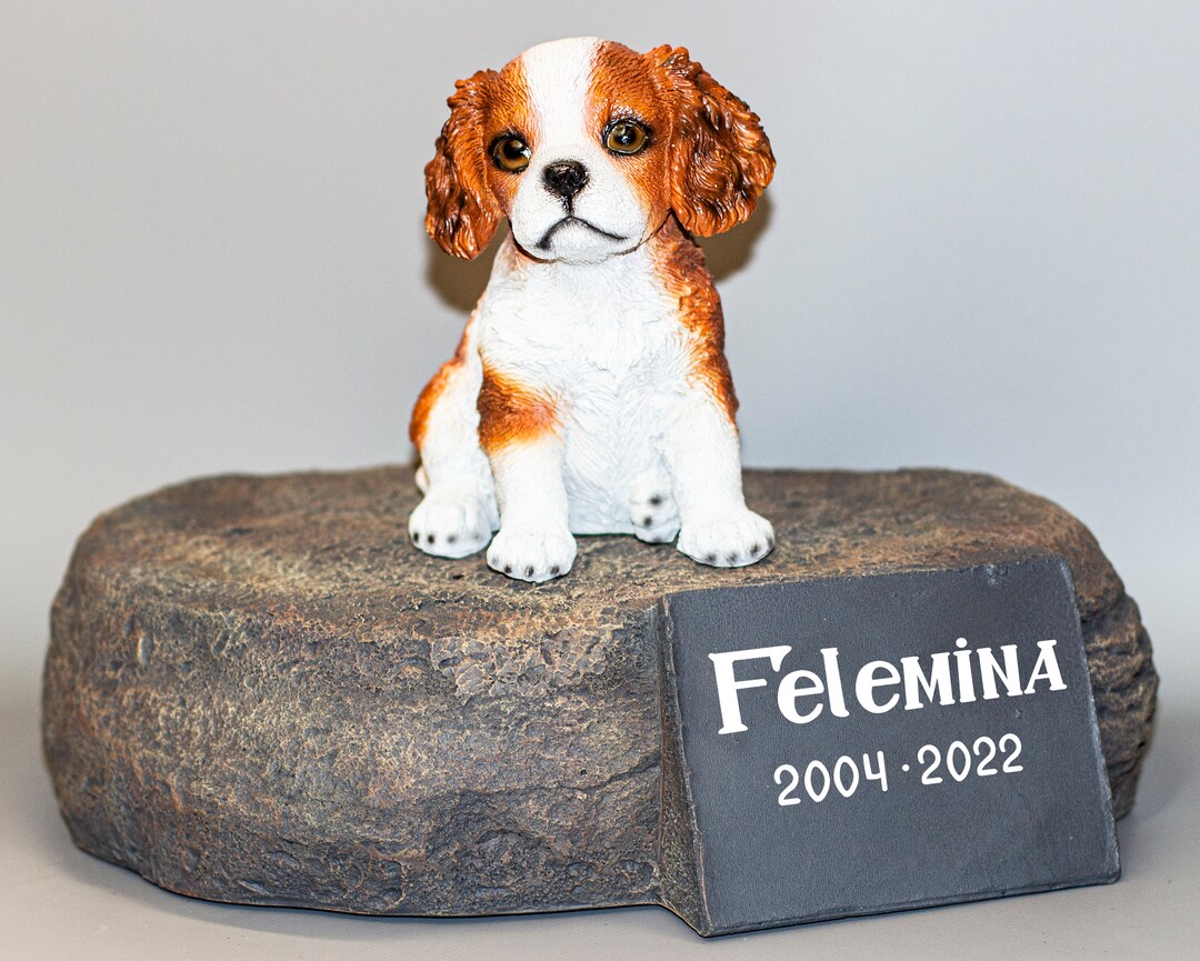 Cocker Spaniel Urn *dog Memorial Stone *unique Cremation Statue Pet ...