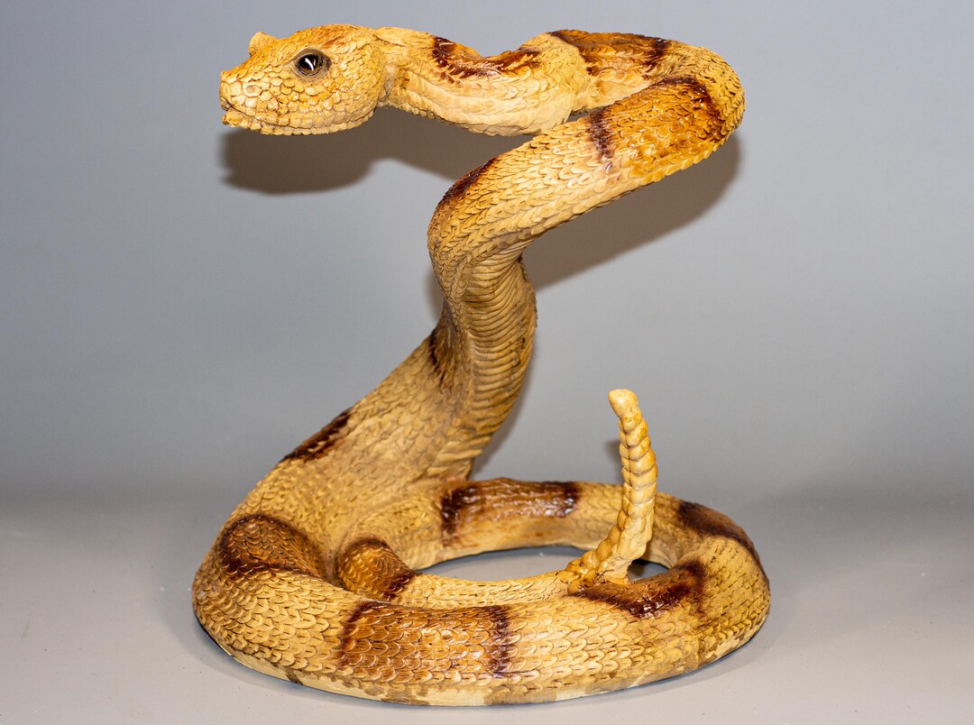 Rattlesnake Sculpture *serpent Statue *snake Figurine New Year Gifts ...