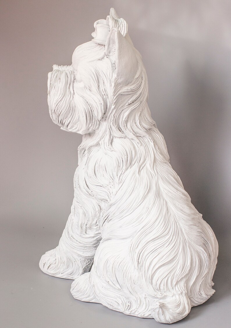 Yorkie Urn for Ashes Unpainted *yorkshire Terrier Memorial Statue Ready ...