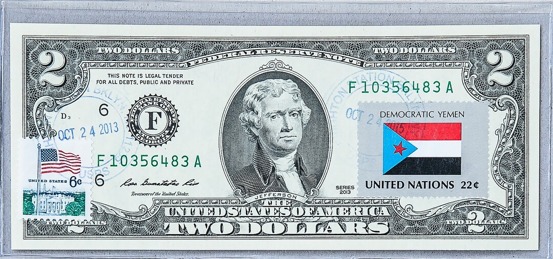 Two Dollar Stamps *US 2 Dollar Bill *paper Money Currency *federal ...