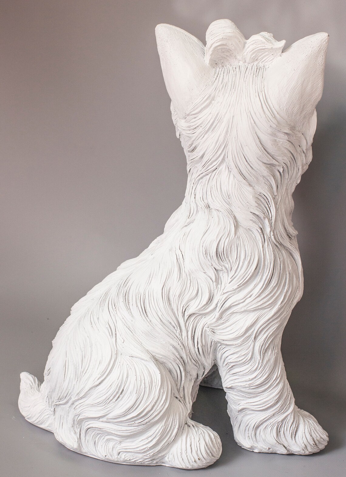 Yorkie Urn for Ashes Unpainted *yorkshire Terrier Memorial Statue Ready ...