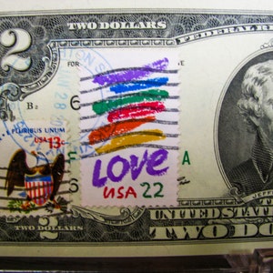 Two Dollar Stamps *paper 2 Dollar Bill *paper Money Currency *federal ...