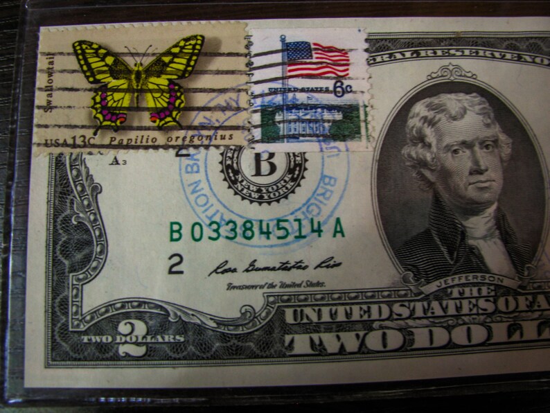 Two Dollar Bill paper Money US collectible Banknote 2 - Etsy