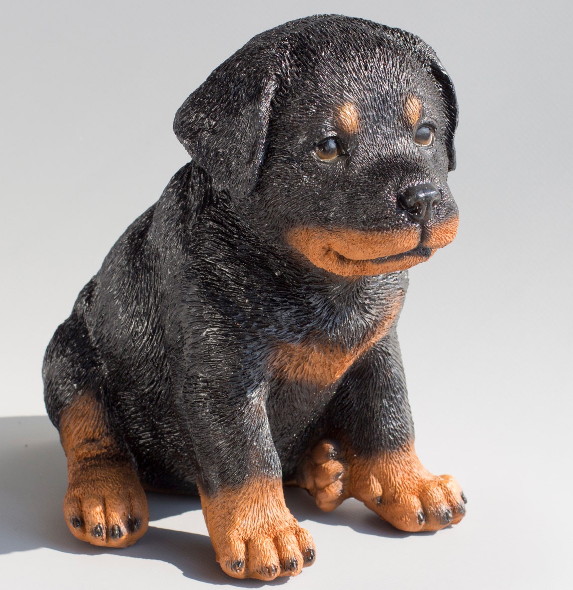 Rottweiler Sculpture *memorial Dog Statue *sitting Puppy Realistic Home ...