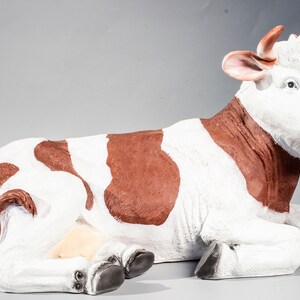 Cow Sculpture *farm Animal Statue *farmhouse Memorial Figurine *cattle ...