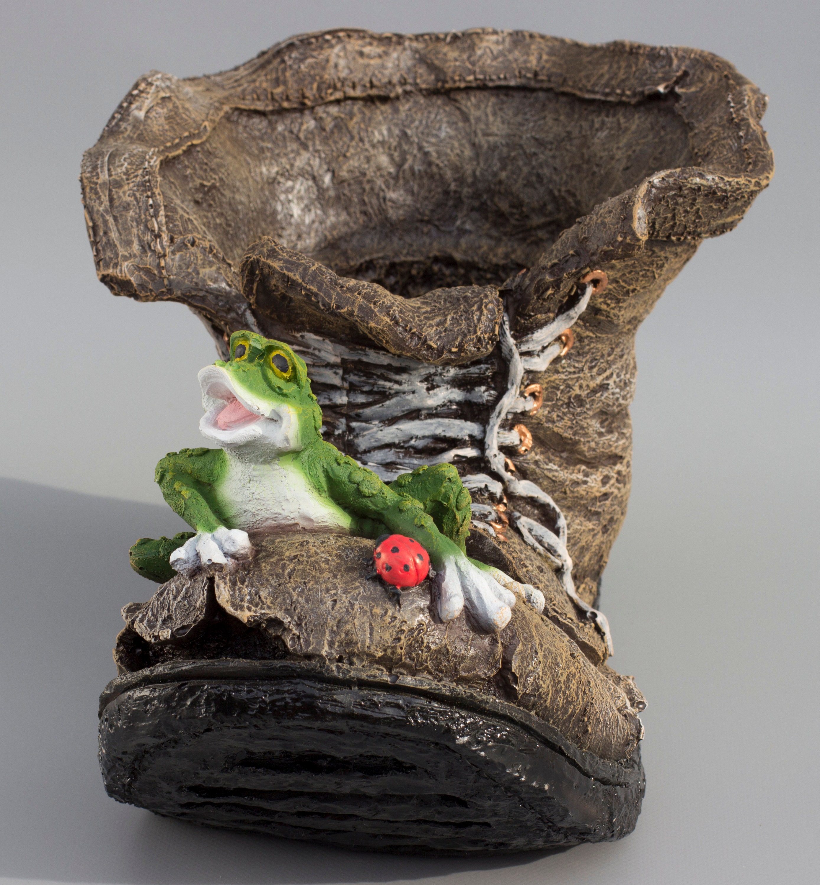 Statue Flower Pot *boot Planter *garden Sculpture Frog *decorative ...