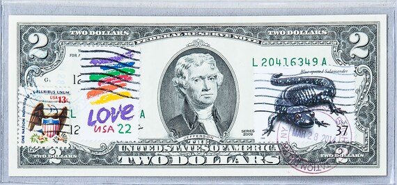 Two Dollar Stamp paper Money Currency 2 Dollar Bill US - Etsy