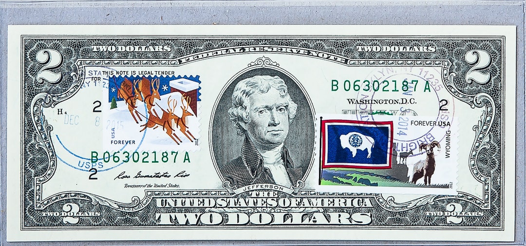 Two Dollar Note *2 Dollar Bill Sramp *currency Collection *paper Money ...