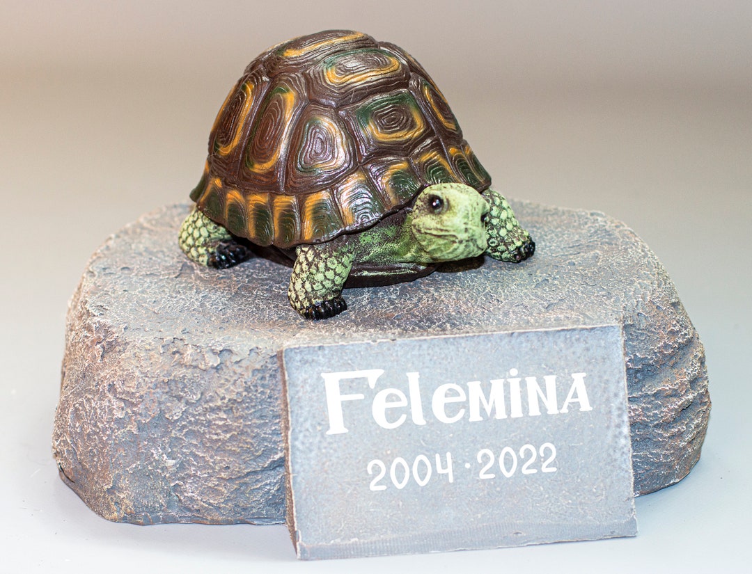 Cremation Statue Pet Ashes *turtle Memorial Stone *tortoise Urn *animal ...