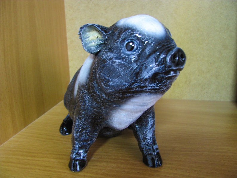 Piggy Bank Pig money Bank Adult statue Farm Animal coin Box - Etsy