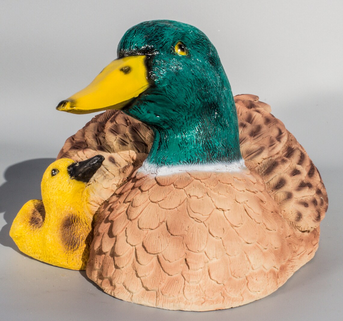 Mallard Duck Figurine *wildlife Sculpture *garden Statue Bird *duckling ...